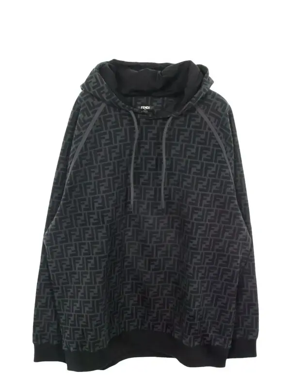 Fendi Zucca Pattern Hoodie - Grey