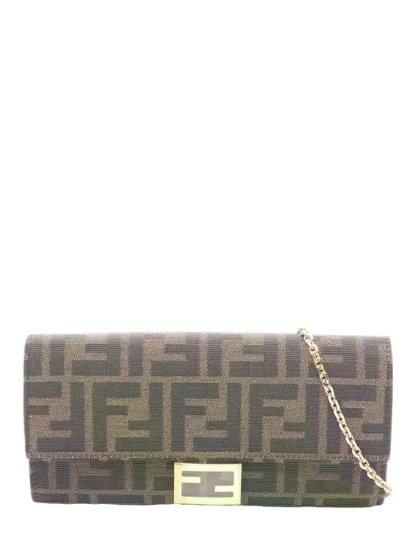 Fendi Zucca Ff Logo Print Clutch Bag - Brown