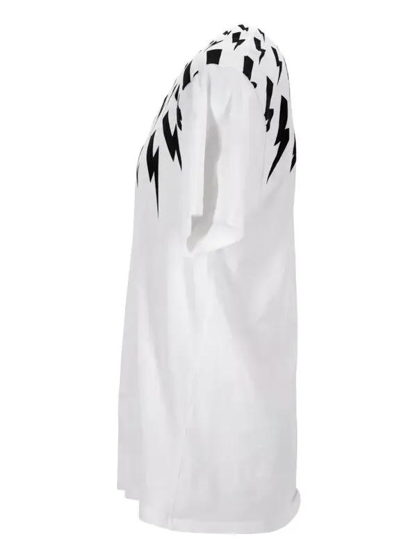 Neil Barrett Thunderbolt-print T-shirt - White