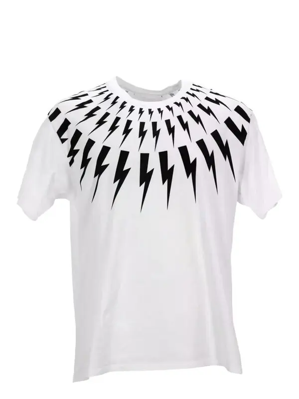 Neil Barrett Thunderbolt-print T-shirt - White
