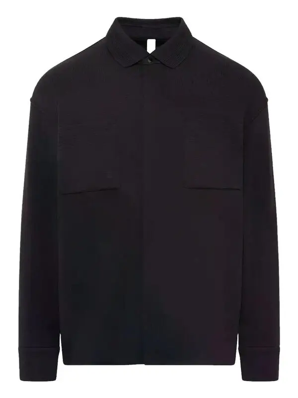 CFCL Concealed-placket Long-sleeve Shirt - Black