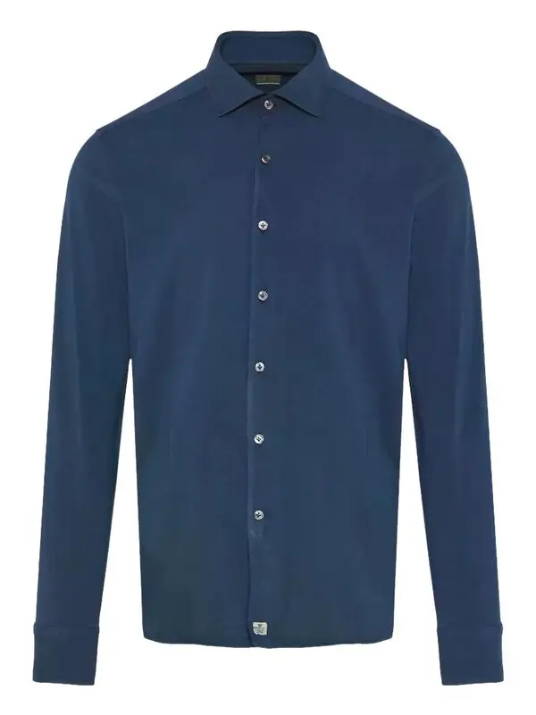 SONRISA Spread-collar Long-sleeve Shirt - Blue