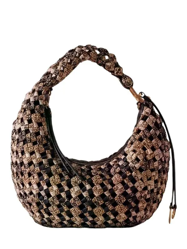 Borbonese Woven Design Tote Bag - Brown