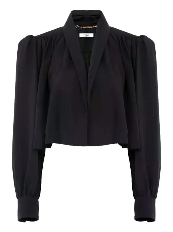 Chloé Draped Gathered Jacket - Black
