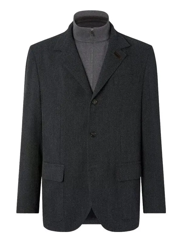 Corneliani Layered Single-breasted Blazer - Grey