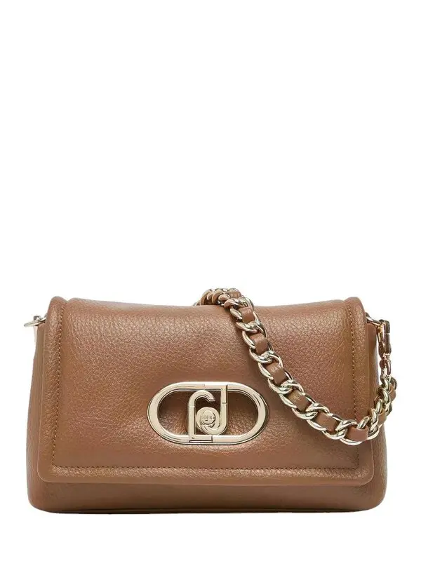 Liu Jo Medium Lapuffy Bag With Embossed Effect And Chain Strap - Brown