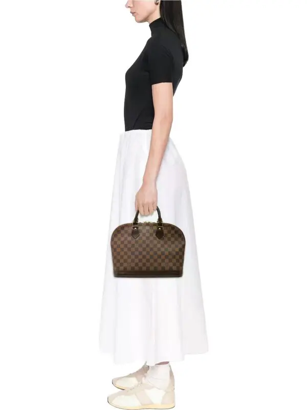 LOUIS VUITTON Damier Ebene Alma Pm Handbag - Brown