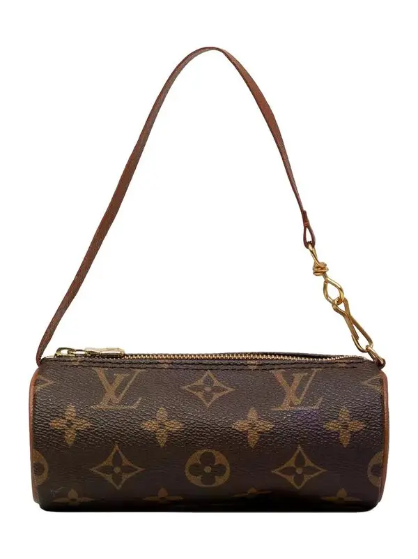 LOUIS VUITTON Monogram Papillon Pochette Handbag - Brown