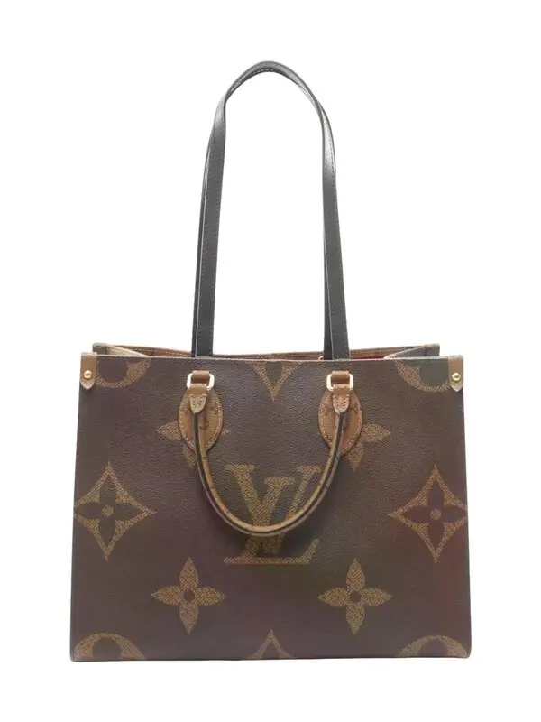 LOUIS VUITTON Monogram Reverse Giant Onthego Mm Satchel - Brown