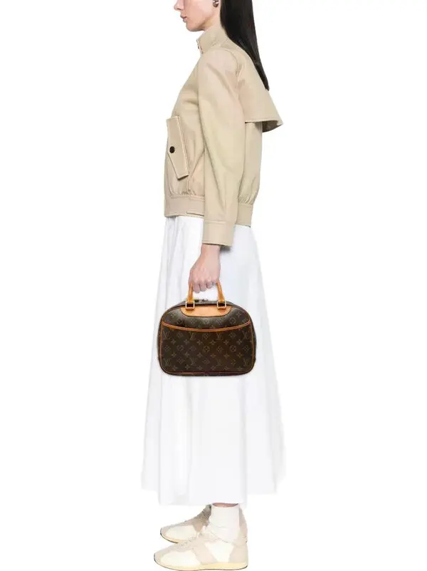 LOUIS VUITTON 2004 Monogram Trouville Handbag - Brown