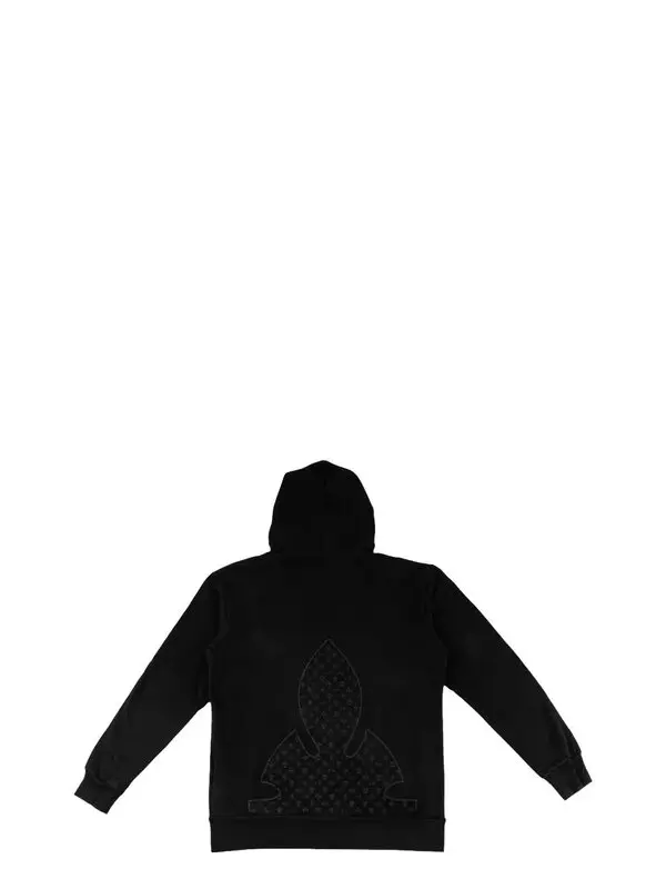 Chrome Hearts Fleur Logo Print Zip-up Hoodie - Black