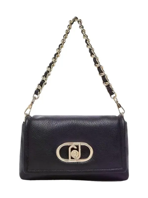 Liu Jo Lapuffy Medium Shoulder Bag With Chain Strap - Black