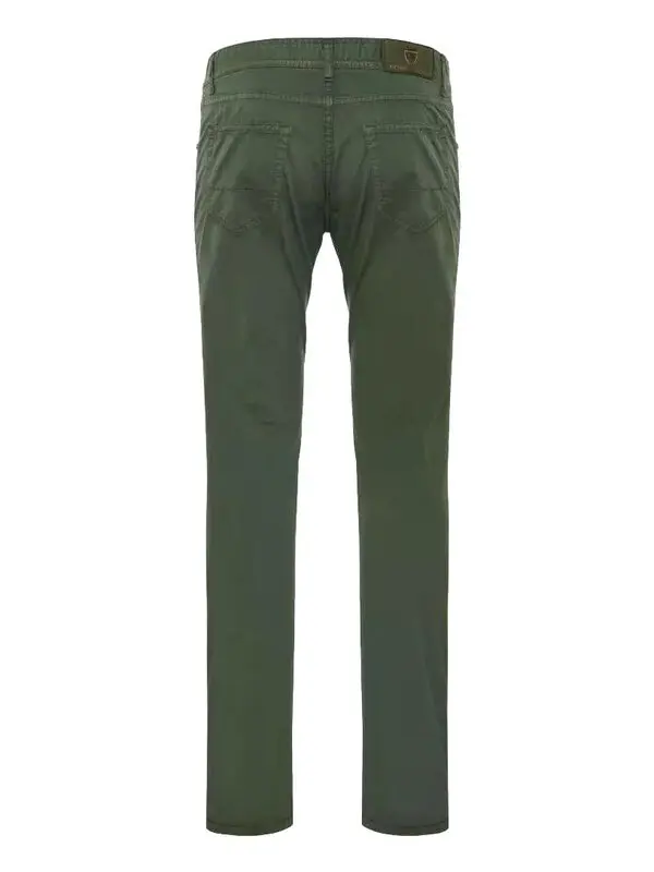 RICHARD J. BROWN Straight Leg Trousers With Logo Patch - Green
