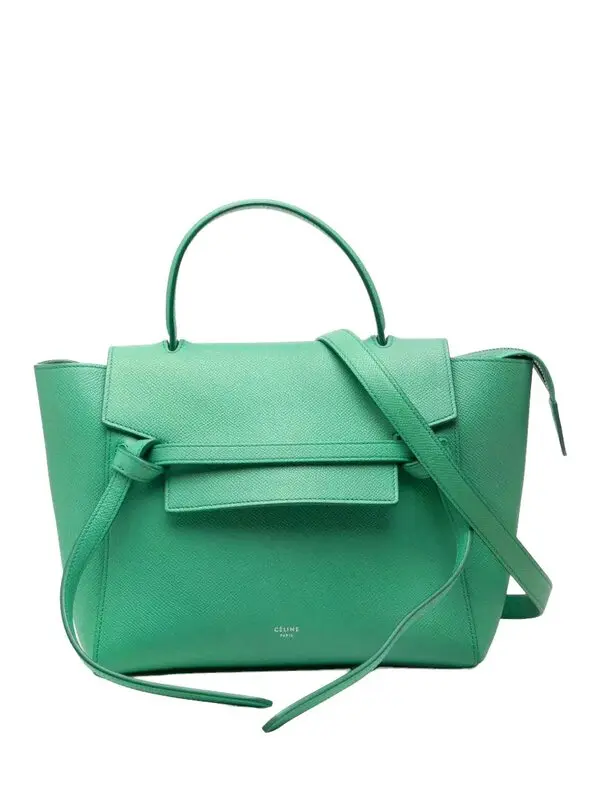 Celine Micro Grained Calfskin Belt Bag Satchel - Green