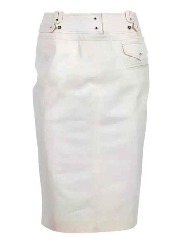 Altuzarra Pencil Midi Skirt With Waistband Detail - Neutrals