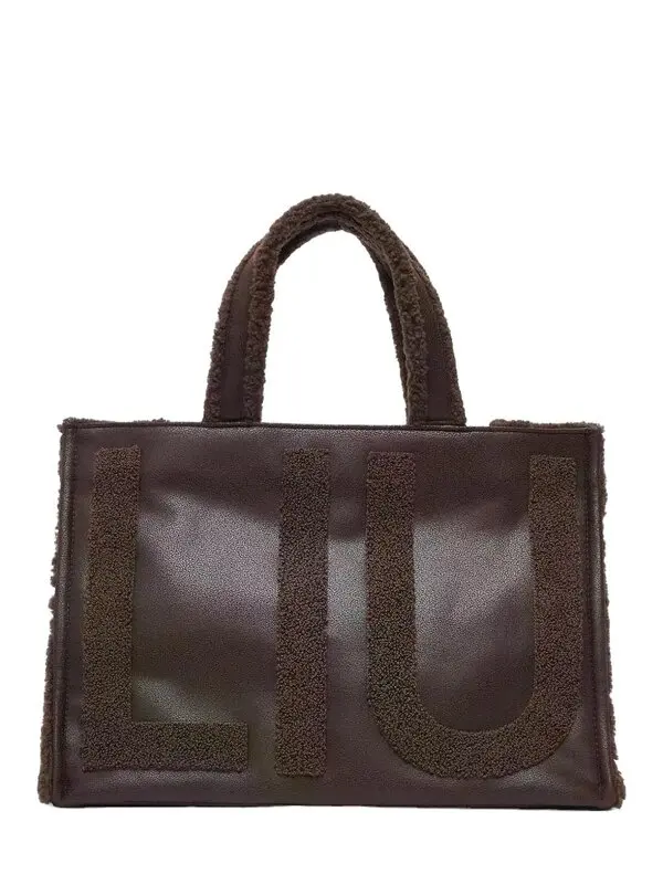 Liu Jo Large Tote Bag With Logo - Brown