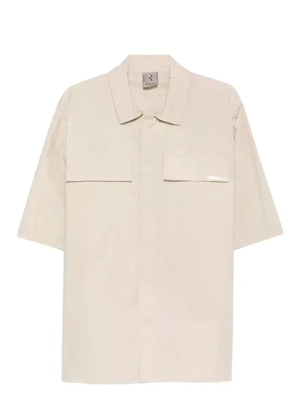 RHUN Short-sleeve Flap-pocket Shirt - Neutrals