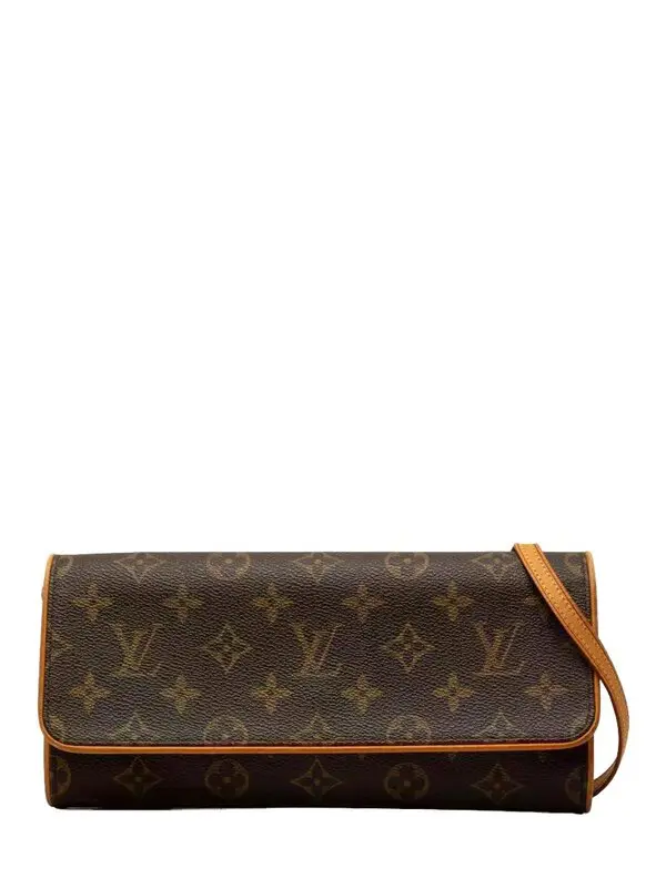 LOUIS VUITTON Monogram Pochette Twin Gm Crossbody Bag - Brown