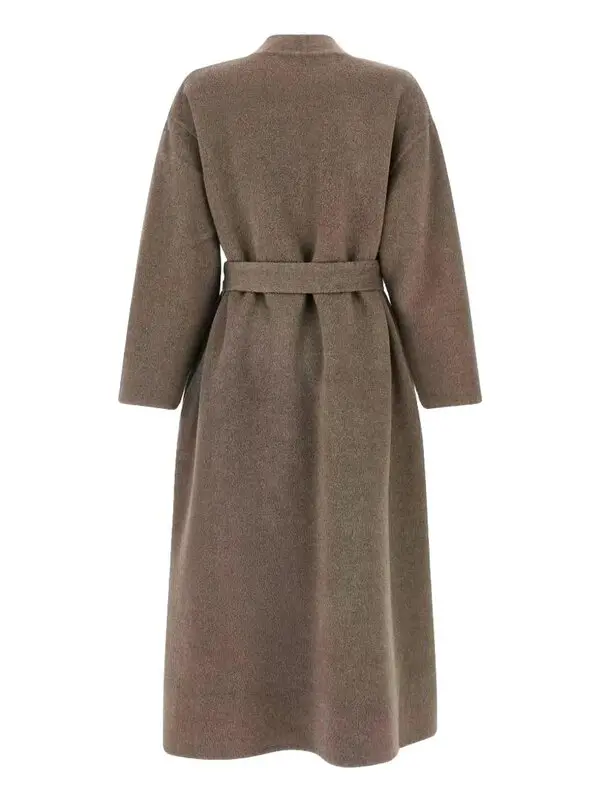Co Belted Wool Robe - Brown