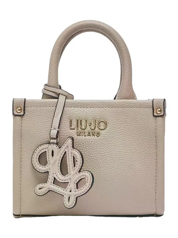 Liu Jo Mini Bag With Jacquard Shoulder Strap - Neutrals
