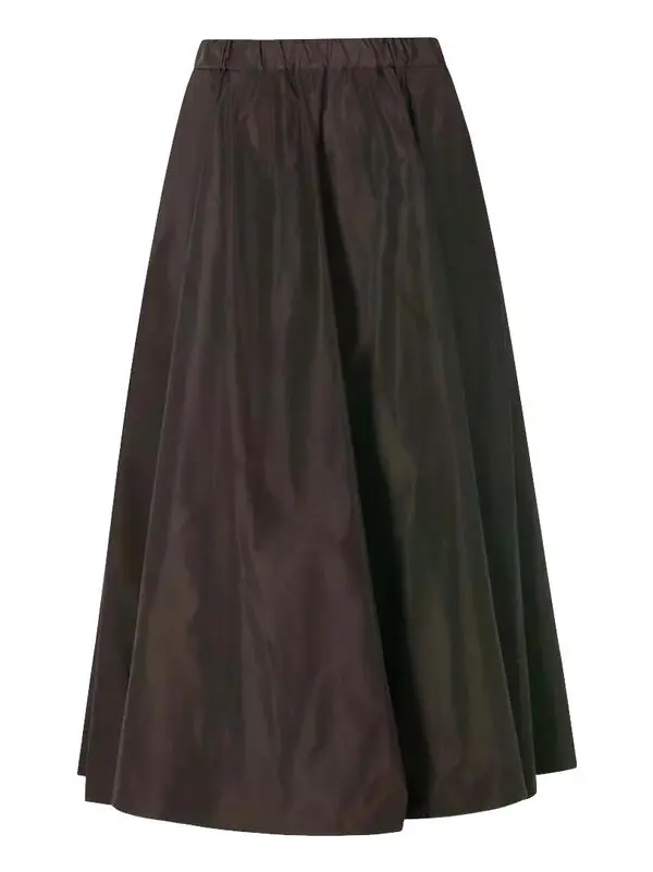 Aspesi Elasticated Waistband Flared Midi Skirt - Brown