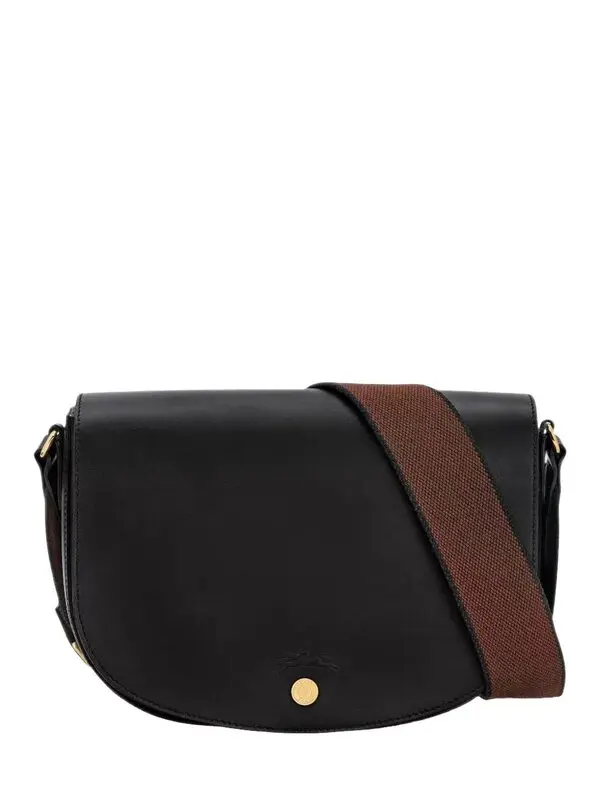 Longchamp Timeless Leather Shoulder Bag - Black