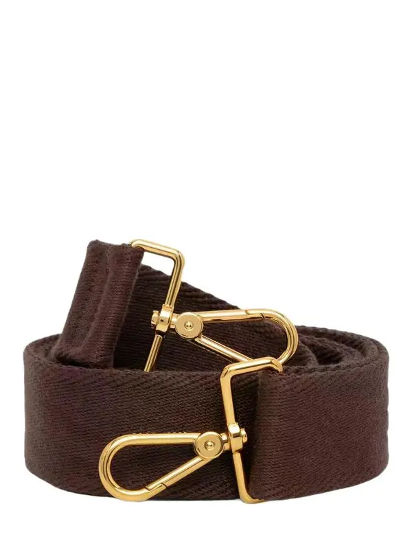 COCCINELLE Logo Jacquard Shoulder Strap - Brown