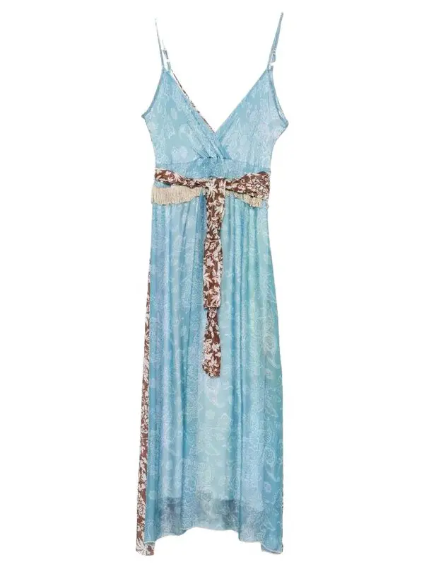 BIKINI MI.MA Paisley Print Fringed Maxi Dress - Blue
