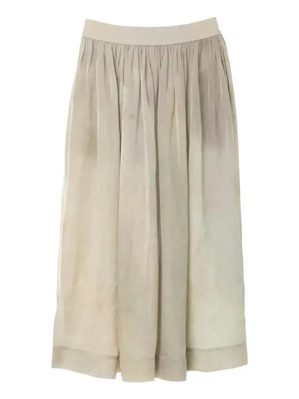 UMA WANG Gillian Midi Pleated Skirt - Neutrals
