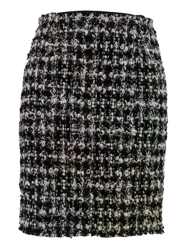 LANVIN Bouclé Tweed Mini Skirt - Black