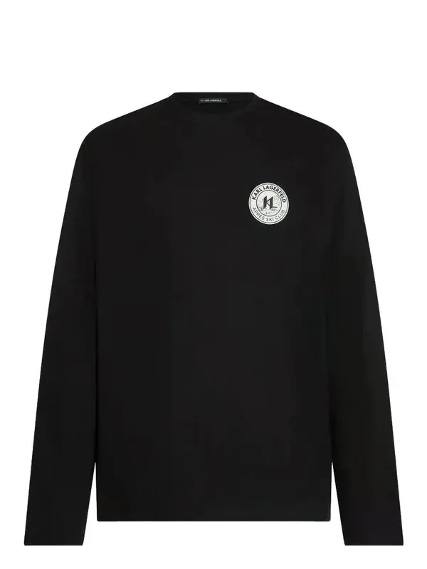 Karl Lagerfeld Après Ski Club Long-sleeved T-shirt - Black