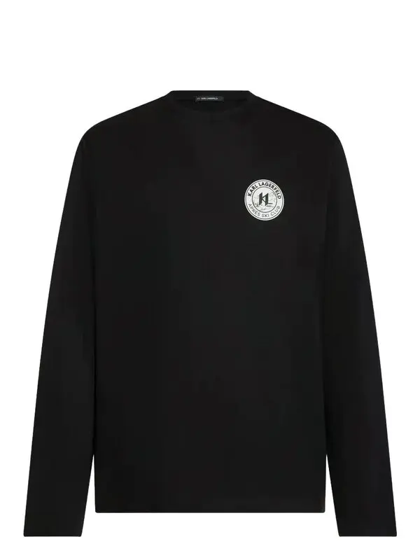 Karl Lagerfeld Après Ski Club Long-sleeved T-shirt - Black