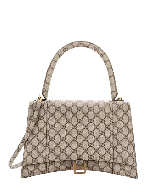Gucci X Balenciaga The Hacker Project Hourglass Top Handle Bag - Brown