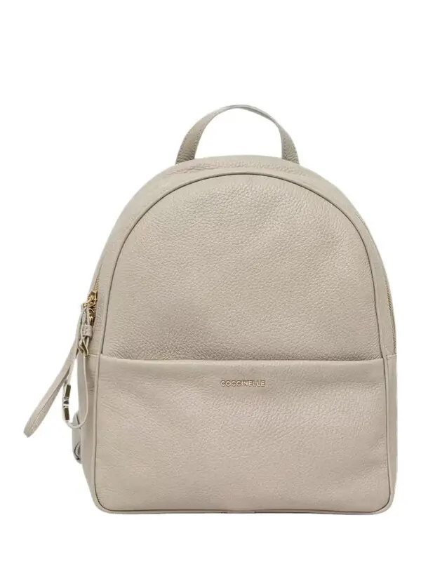 COCCINELLE Nory Grained Leather Backpack - Neutrals