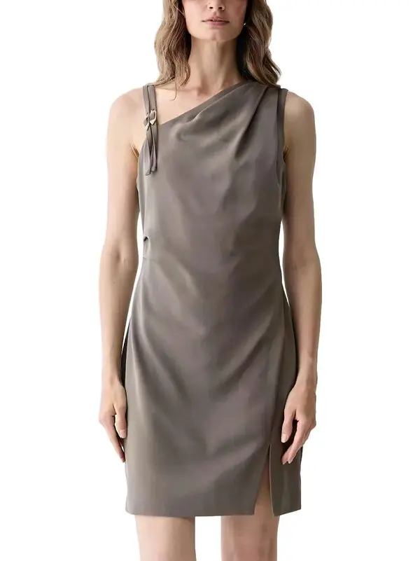 Guess Livia Asymmetric Mini Dress - Brown