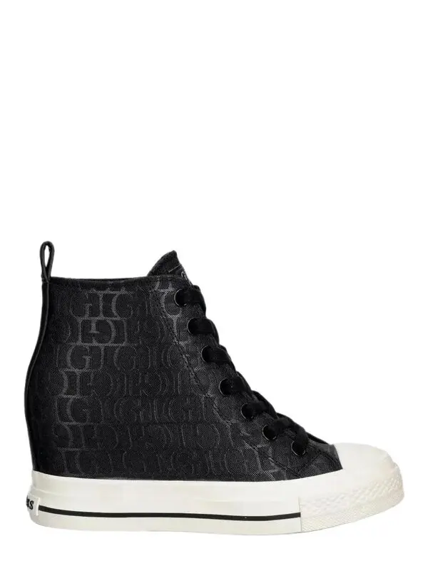 Guess Sundae Logo-print High-top Sneakers - Black