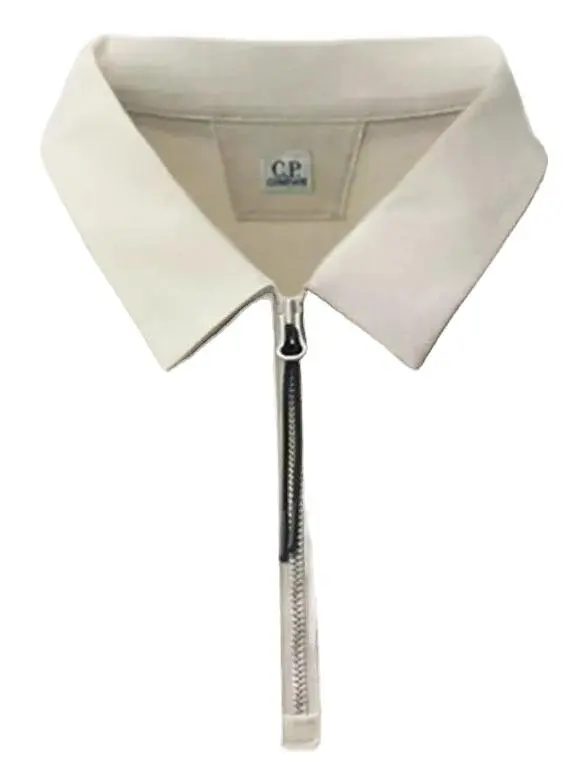 C.P. COMPANY Zip-fastening Long-sleeve Polo Shirt - Neutrals