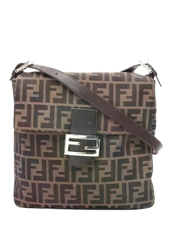 Fendi Zucca Monogram Shoulder Bag - Brown