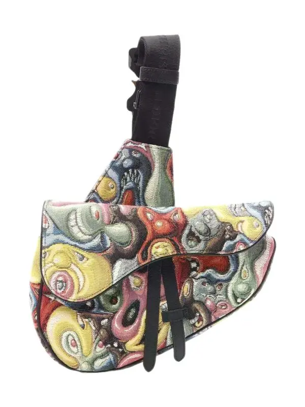 Dior 2010s Kenny Scharf Saddle Belt Bag - Black