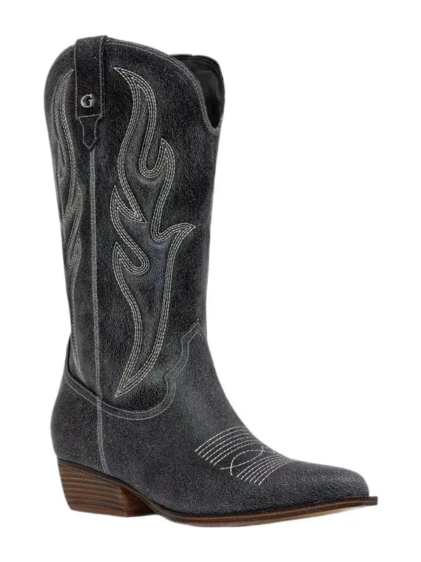 Guess Largena Cowboy Boots - Black