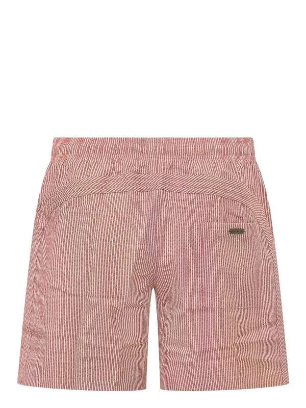 Sundek Striped Seersucker Boardshorts - Red
