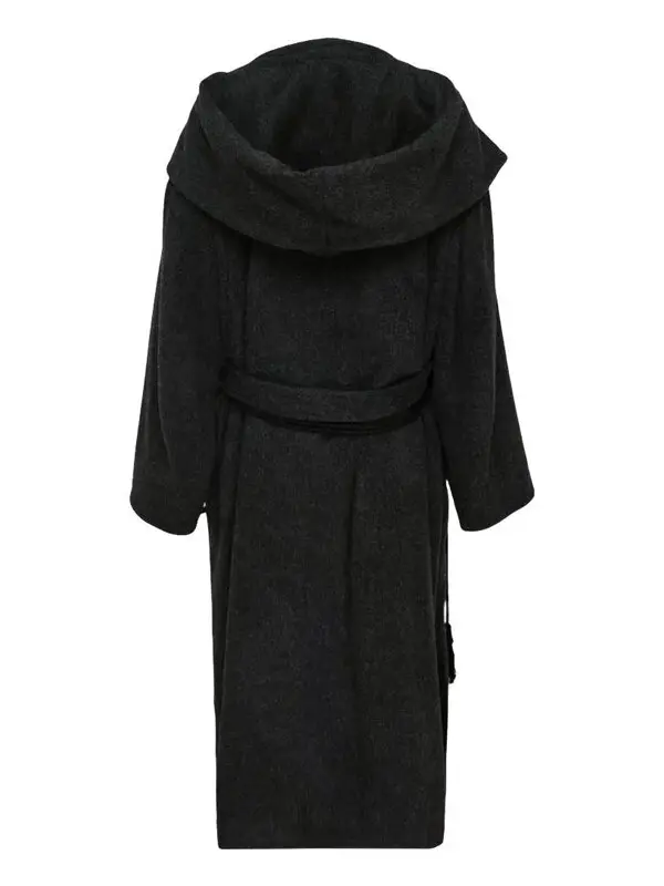 Yohji Yamamoto Hooded Belted Duffle Coat - Grey
