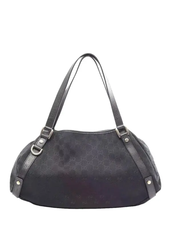 Gucci 2010s Abby Gg Canvas Shoulder Bag - Black
