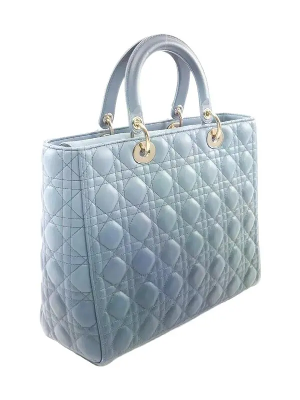 Dior Lady Cannage Tote Bag - Blue