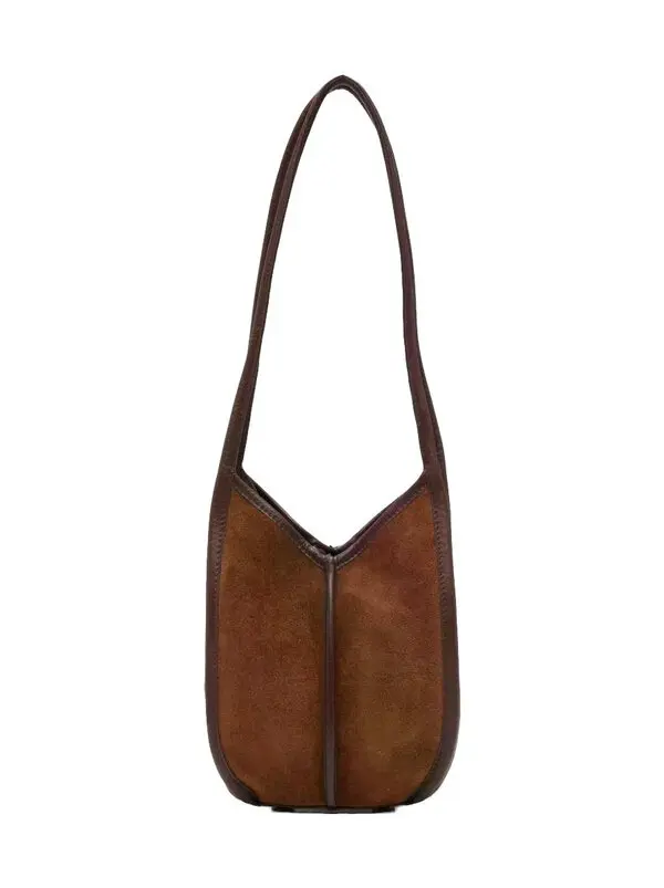 Hereu Calella Suede Shoulder Bag - Brown