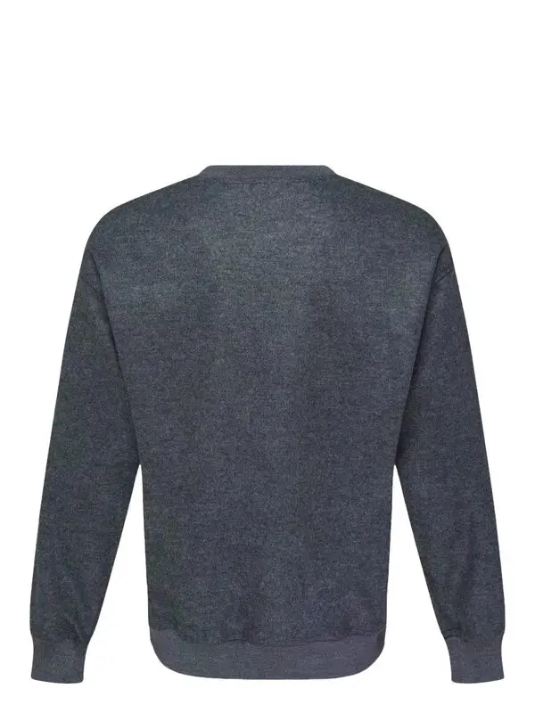 JIL SANDER Wool Melton Crew Neck Sweater - Grey