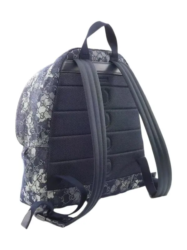 Gucci Gg Supreme Canvas Denim Backpack - Blue