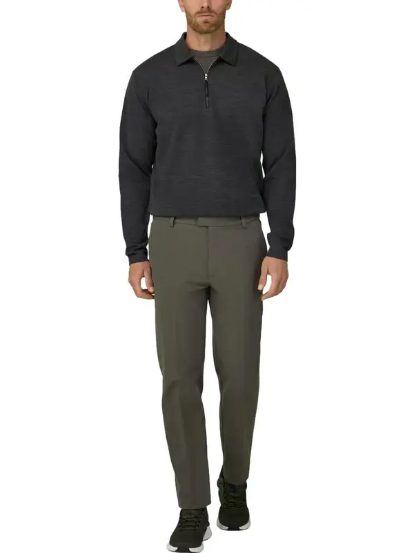 Boggi Milano Wool-blend Quarter-zip Sweatshirt - Grey