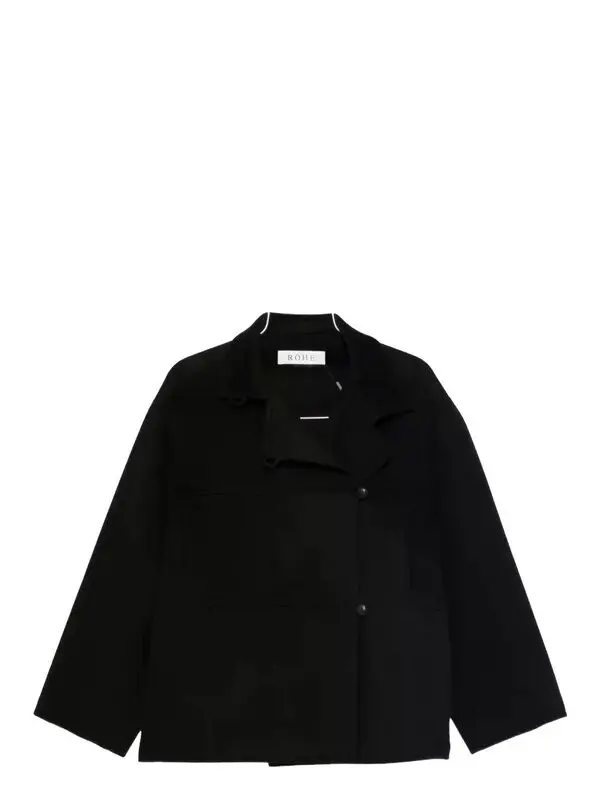 RÓHE Double-faced Wool Coat - Black