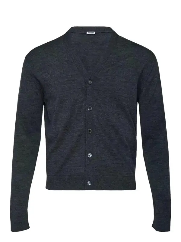 JIL SANDER V-neck Long-sleeve Cardigan - Grey